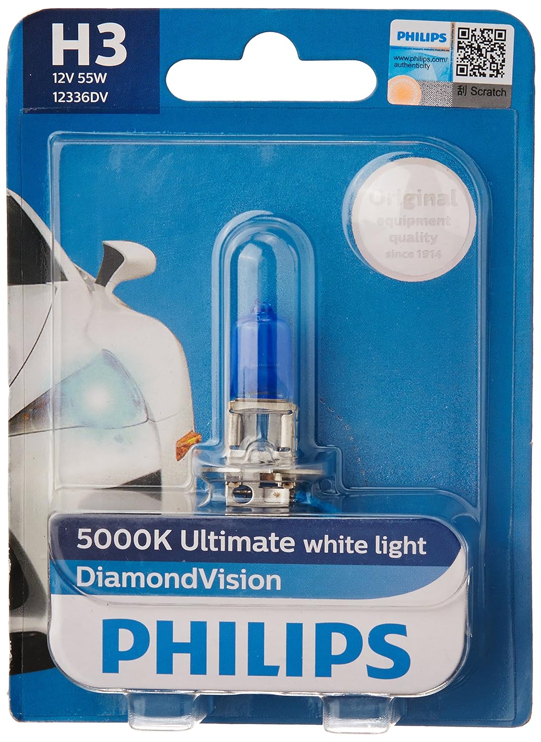 Philips H3 12V Halogen Light For Car, Headlight bulb , Pack of 1 – VTL ...